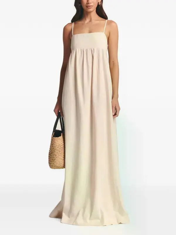 ST MRLO Aster Empire-line Spaghetti-strap Maxi Dress - Neutrals