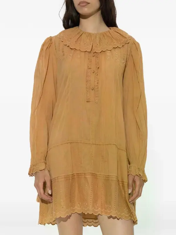 MARANT ETOILE Lenora" Broderie Anglaise Ruffled Mini Dress