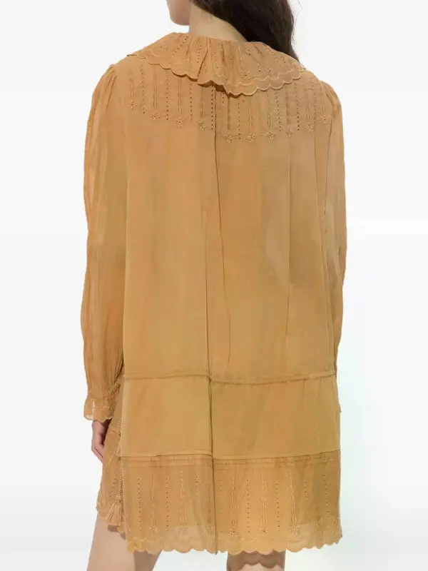 MARANT ETOILE Lenora" Broderie Anglaise Ruffled Mini Dress