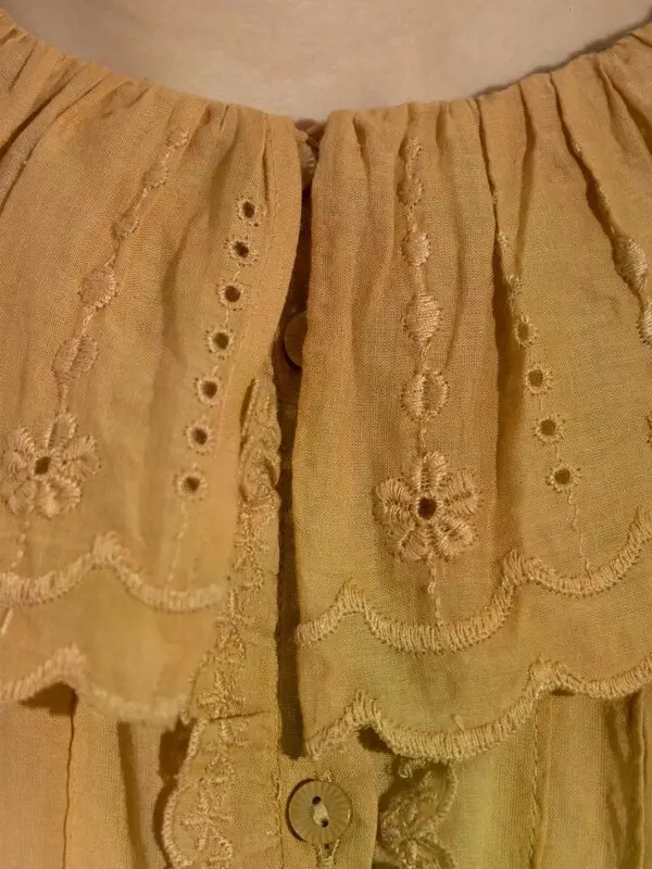 MARANT ETOILE Lenora" Broderie Anglaise Ruffled Mini Dress