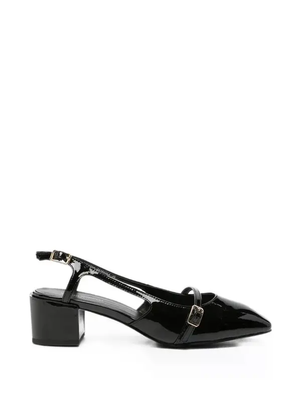 SERGIO MORETTI FIRENZE Buckle-fastening Slingback Pumps - Black