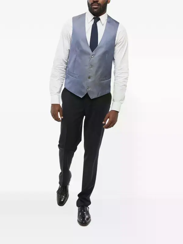 Corneliani Button-down Silk Waistcoat