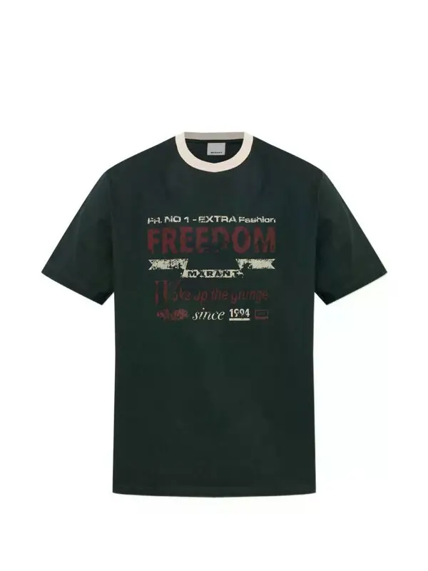 MARANT Hiroe Logo-print T-shirt - Green