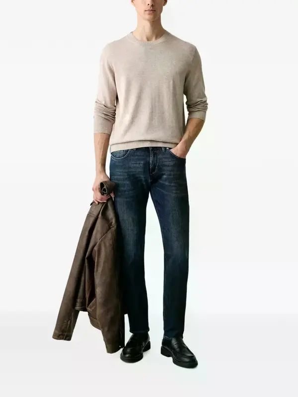 Karl Lagerfeld Logo-patch Whiskered Jeans
