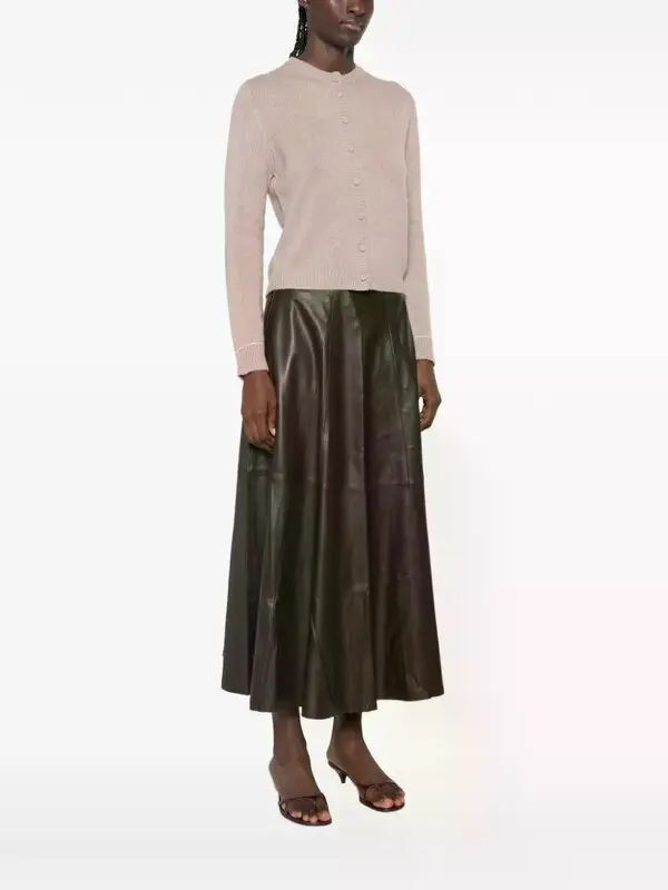 Fabiana Filippi Button-up Ribbed-trim Cardigan - Neutrals