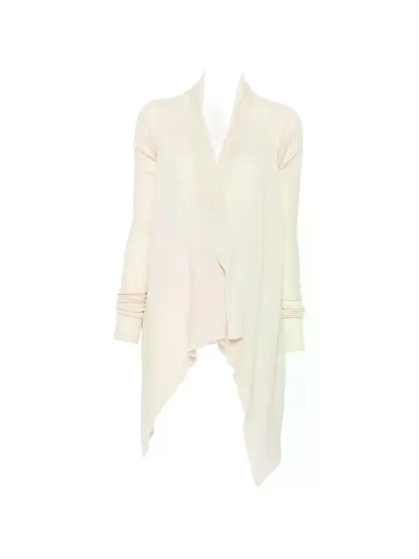 Rick Owens Asymmetric Draped Cardigan - Neutrals