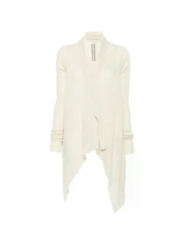 Rick Owens Asymmetric Draped Cardigan - Neutrals