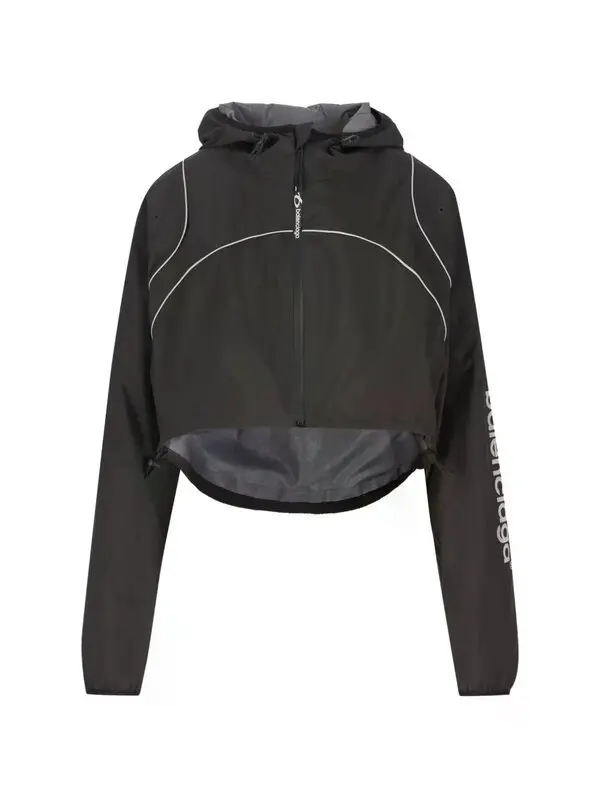 Balenciaga Hooded Cropped Jacket - Black