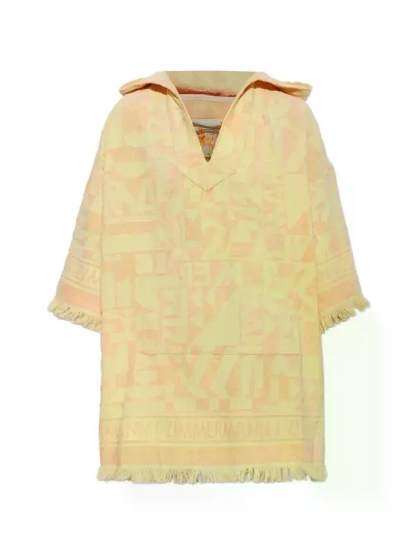 Zimmermann Solstice Logo-jacquard Beach Mini Dress - Yellow
