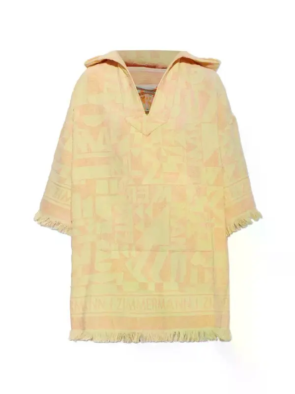 Zimmermann Solstice Logo-jacquard Beach Mini Dress