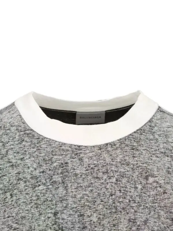 Balenciaga Logo-print Heathered T-shirt - Grey