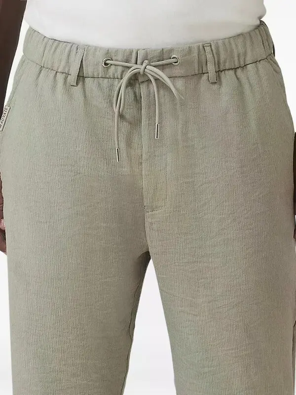 MAUVAIS Textured Finish Drawstring Waist Trousers
