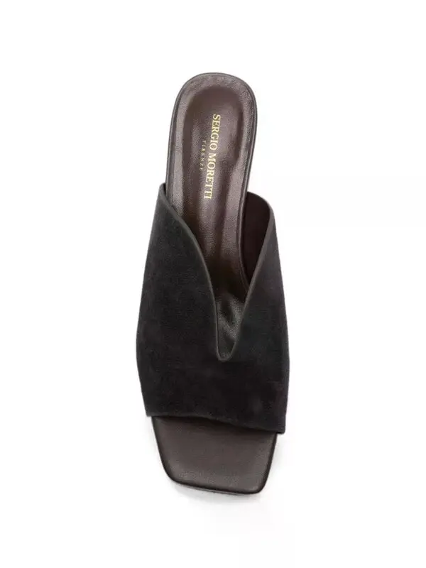 SERGIO MORETTI FIRENZE Suede Square-toe Sandals