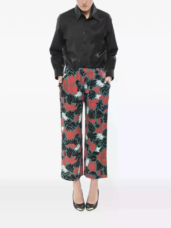 Marni Floral Print Cropped Trousers