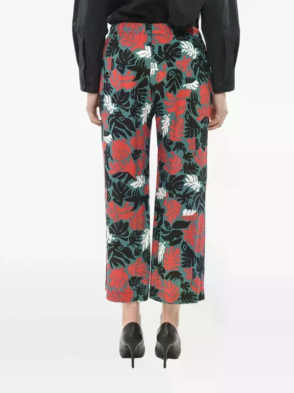 Marni Floral Print Cropped Trousers