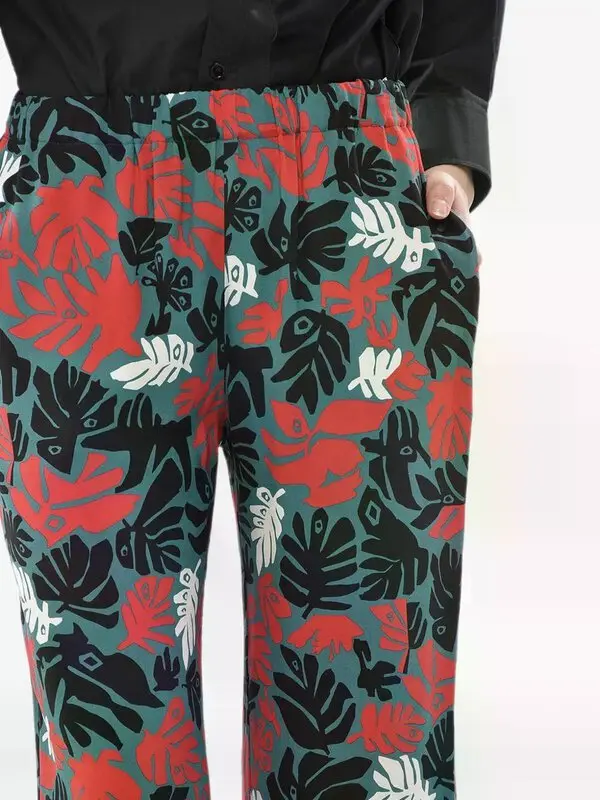 Marni Floral Print Cropped Trousers