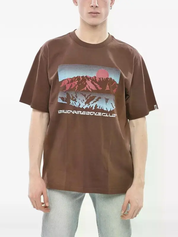 BILLIONAIRE BOYS CLUB Graphic-print Crew-neck T-shirt - Brown