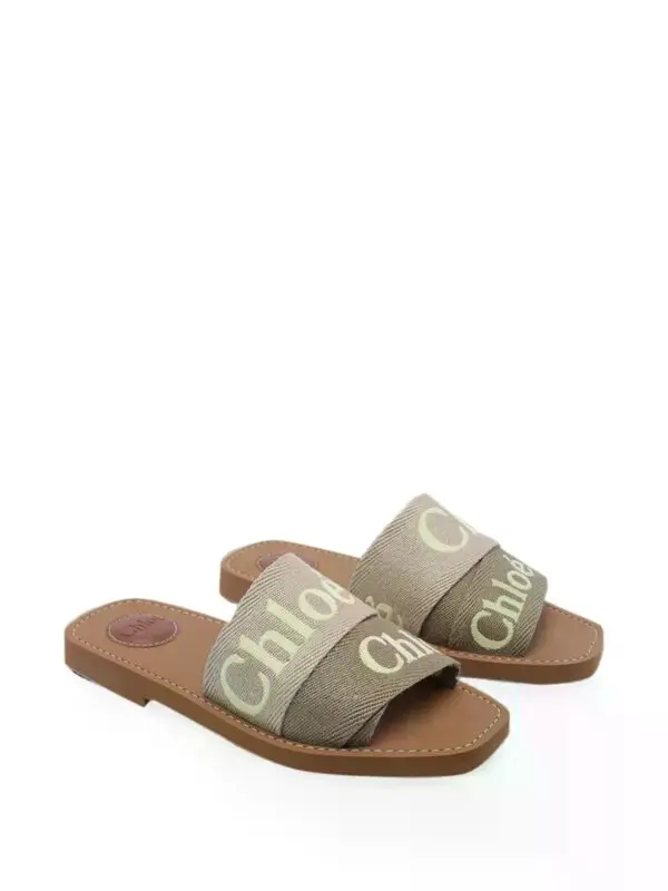 Chloé Woody Square-toe Flat Sandals