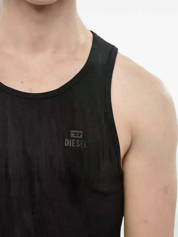 DIESEL® Ribbed Logo-print Tank Top