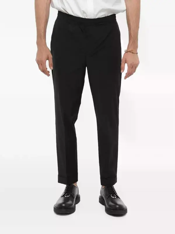 Neil Barrett Elasticated-waist Slim-fit Trousers - Black