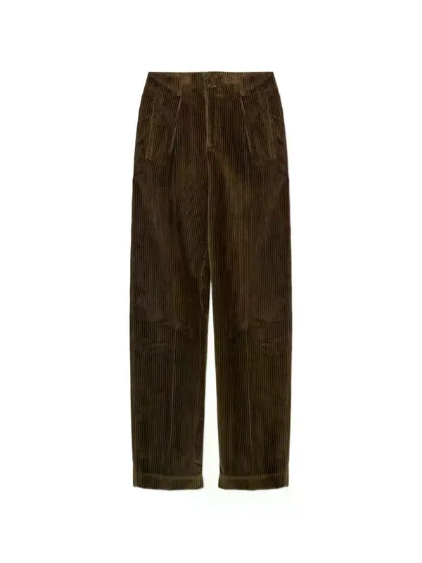 Etro Corduroy Pleated Trousers - Brown