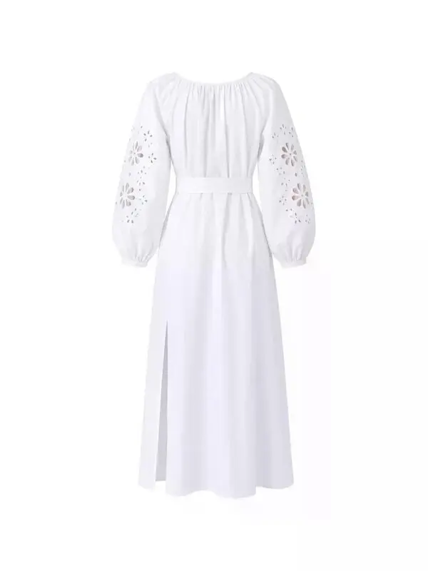 MEIMEIJ Broderie Anglaise Belted Maxi Dress
