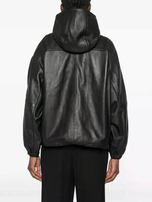 RÓHE Hooded Leather Jacket
