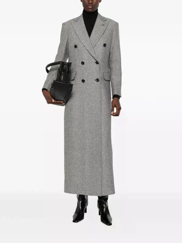 ERALDO Herringbone Double-breasted Coat