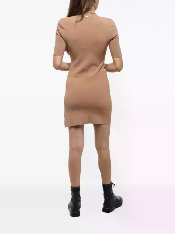 Dsquared2 High-neck Short-sleeve Day Dress