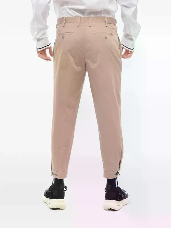 Neil Barrett Cropped Tapered Trousers With Adjustable Ankle