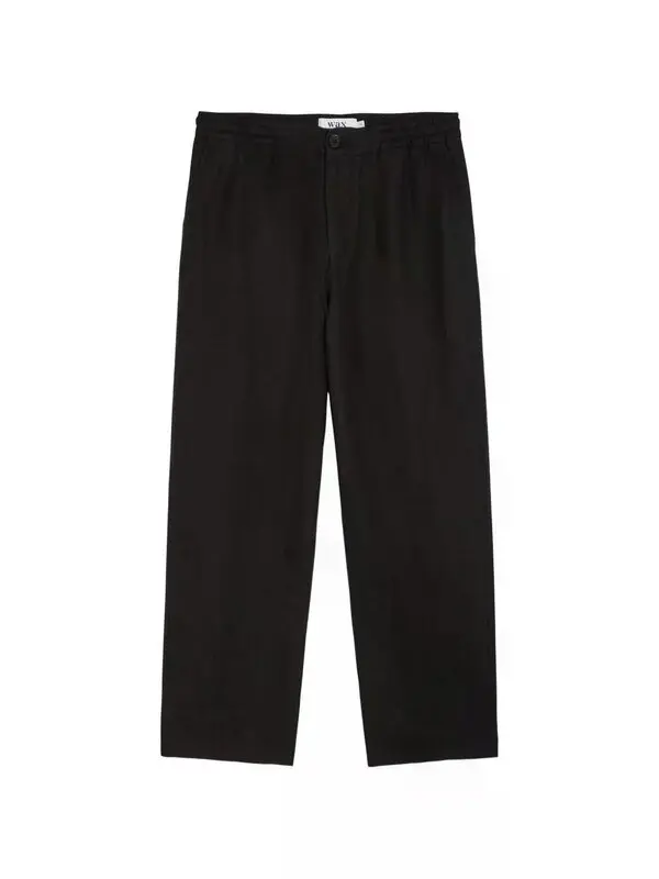 WAX LONDON Glencoe Elasticated-waist Linen Trousers - Black