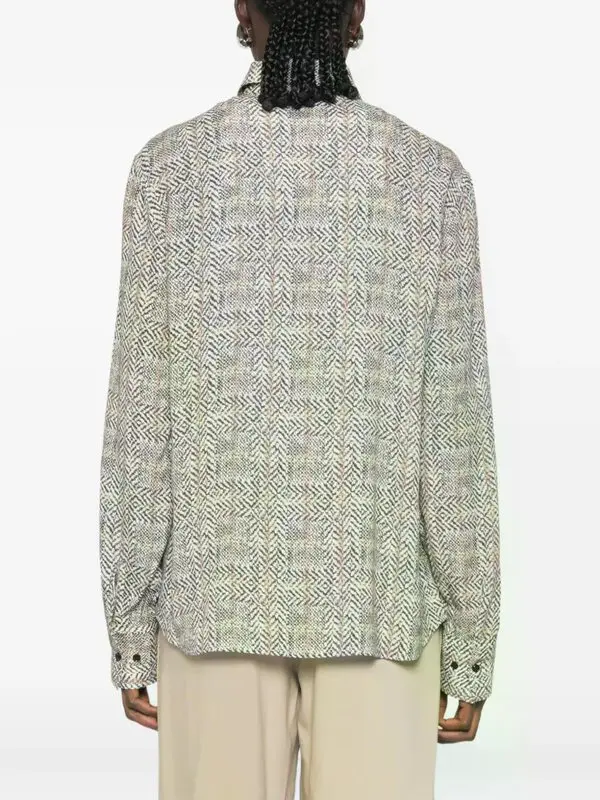 Ermanno Scervino Geometric Print Long Sleeve Shirt