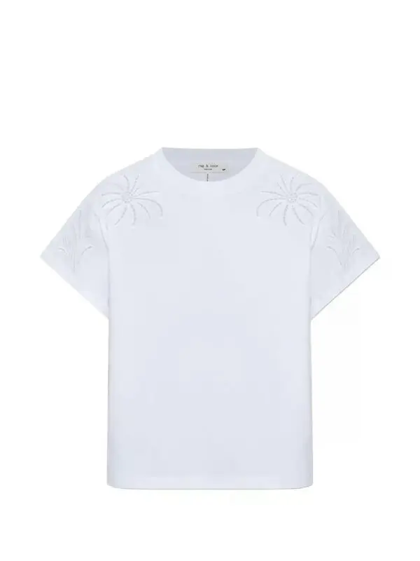 Rag & Bone Openwork-trim T-shirt - White