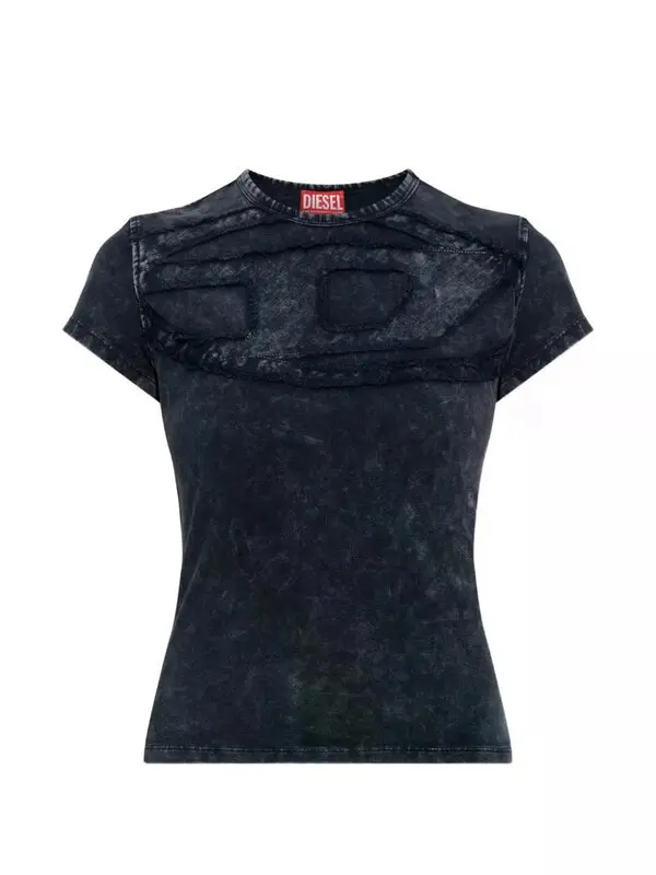 DIESEL® T-mely-cup Logo-patch T-shirt - Blue