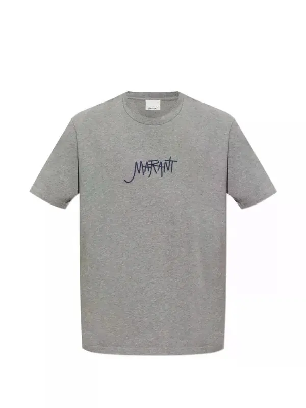 MARANT Honore Logo-embroidered T-shirt - Grey