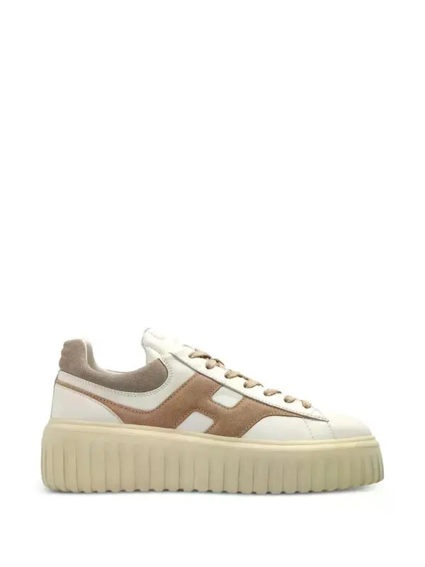 Hogan Logo-patch Panelled Sneakers - Neutrals