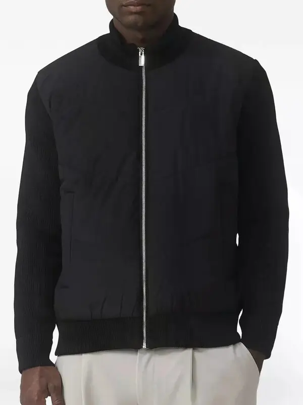 MAUVAIS Quilted Panelled Jacket - Black