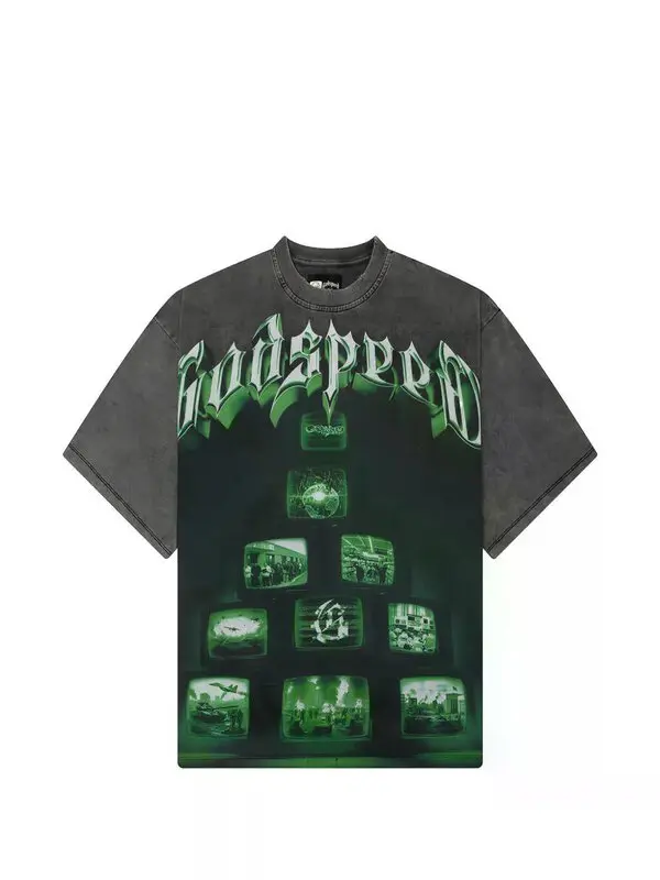 GODSPEED Logo-print Graphic-print T-shirt - Grey