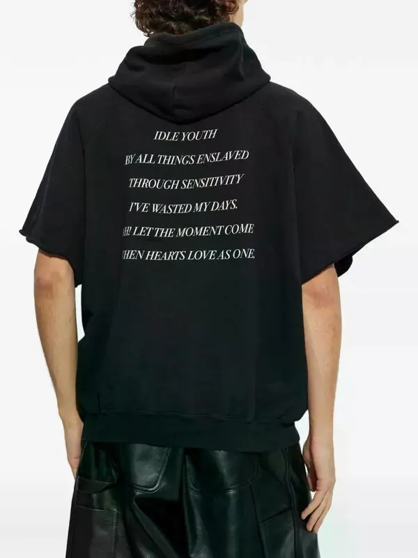Balenciaga Short Sleeve Floral Print Hoodie
