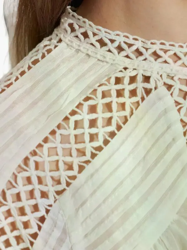 MARANT ETOILE Crochet-knit Pintuck Top