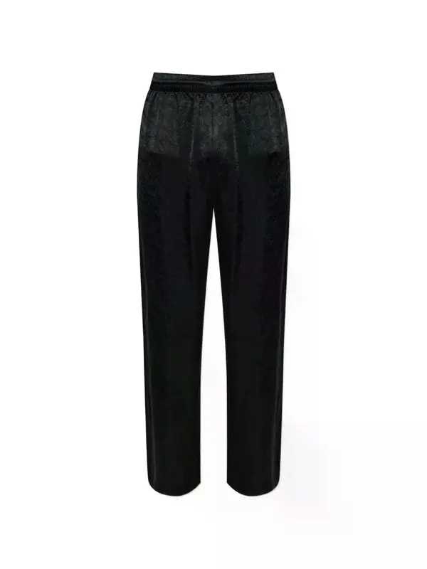 DIESEL® Logo-jacquard Elasticated-waistband Trousers - Black