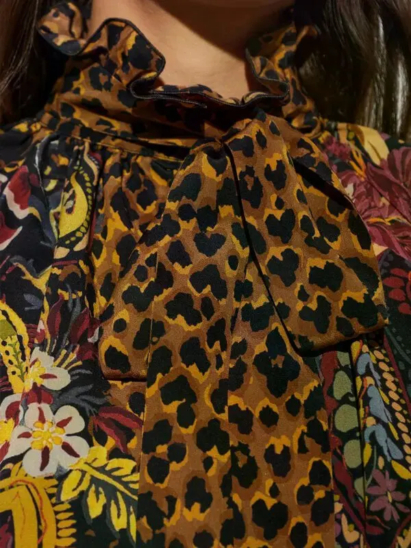 Etro Animal-print Silk Top