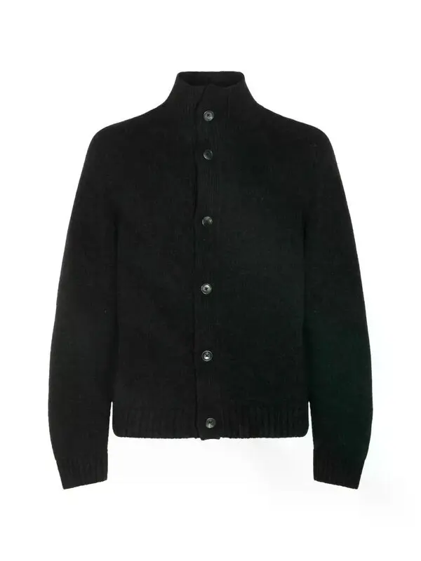 TOM FORD Button-up Ribbed-knit Cardigan - Black