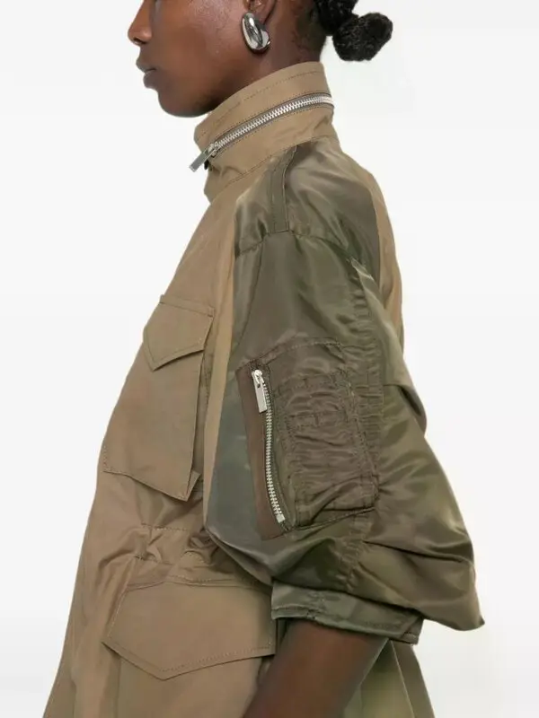 Sacai Panelled Drawstring-waist Jacket
