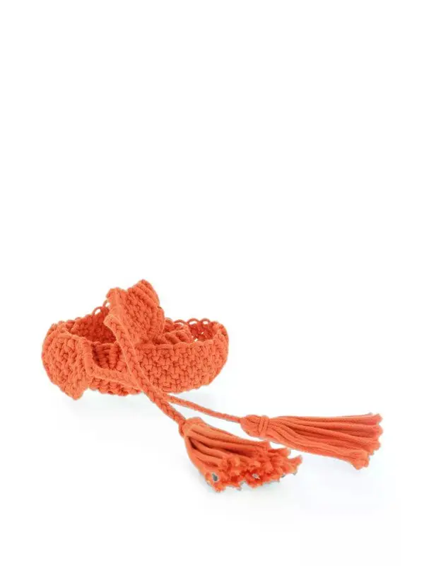 Dsquared2 Crochet Tassel Cotton Belt