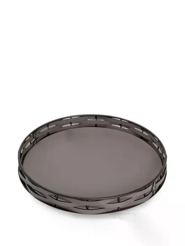 RUDI Woven-design Round Tray