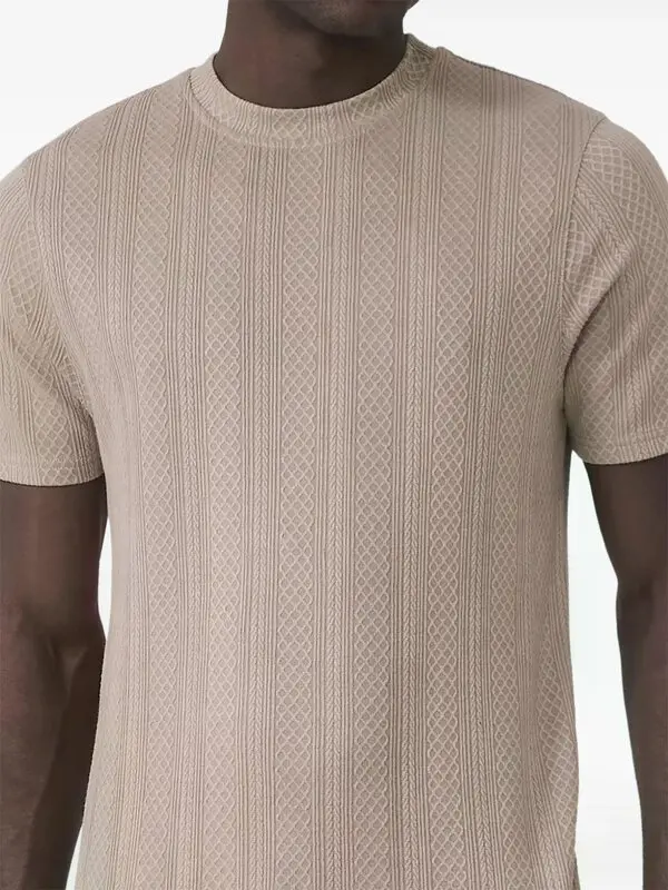 MAUVAIS Cable-knit Textured T-shirt