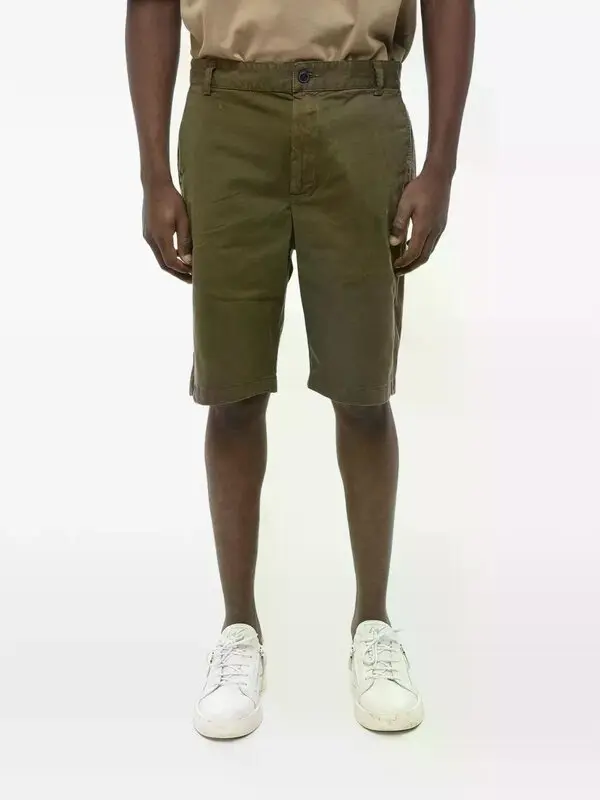 DIESEL® Logo Plaque Cotton Chino Shorts