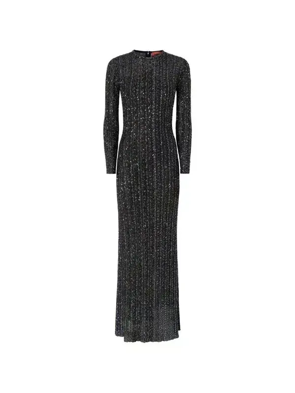 Missoni Sequin-embellished Striped Maxi Dress - Black