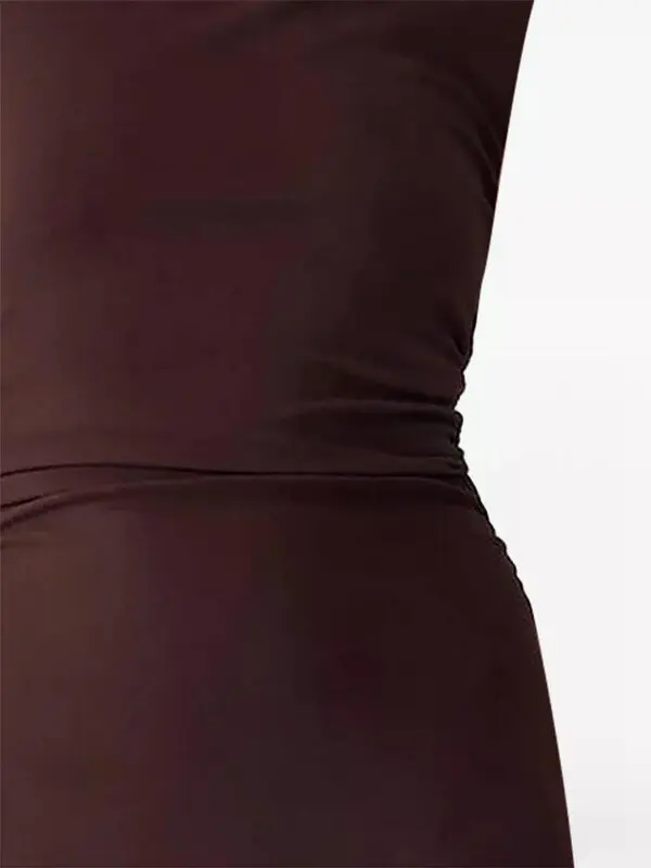 BWLDR Lana Ruched Sleeveless Maxi Dress - Brown
